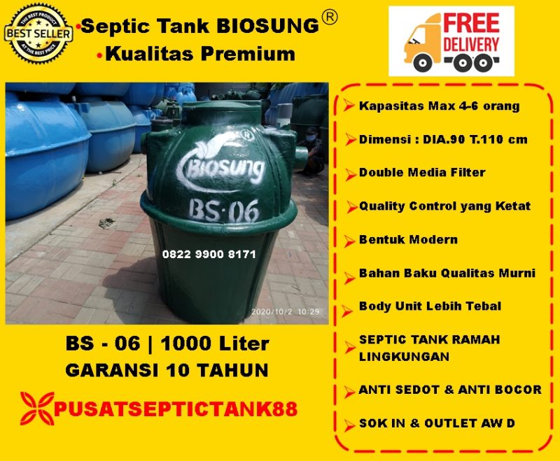 BIO SEPTIC TANK BIOTECH BT 06 800 LITER. SEPTIC TANK BIOFIL – PT ...