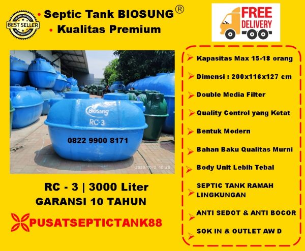 BIO SEPTIC TANK BIOTECH RC 3 3000 LITER. SEPTIC TANK BIOFIL – Septic ...