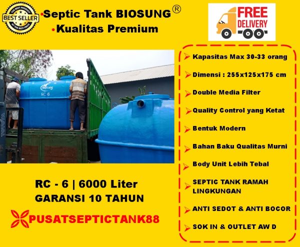 BIO SEPTIC TANK BIOTECH RC 6 6000LITER. SEPTIC TANK BIOFIL – Septic ...